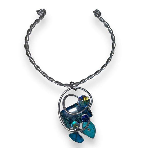 Jeff Lieb | Jewelry | Jeff Lieb Blue Silver Collar Necklace | Poshmark